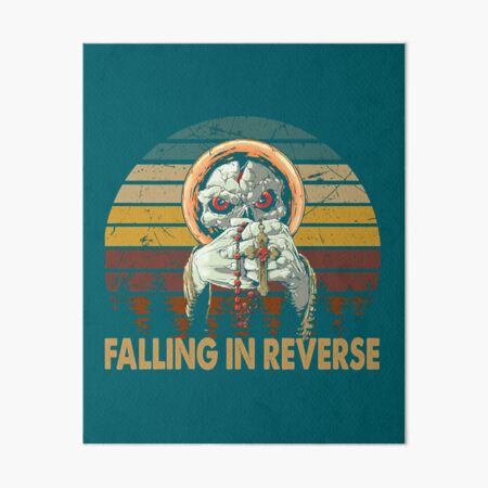 "skull retro vintage falling in reverse tour text white black shirt ...