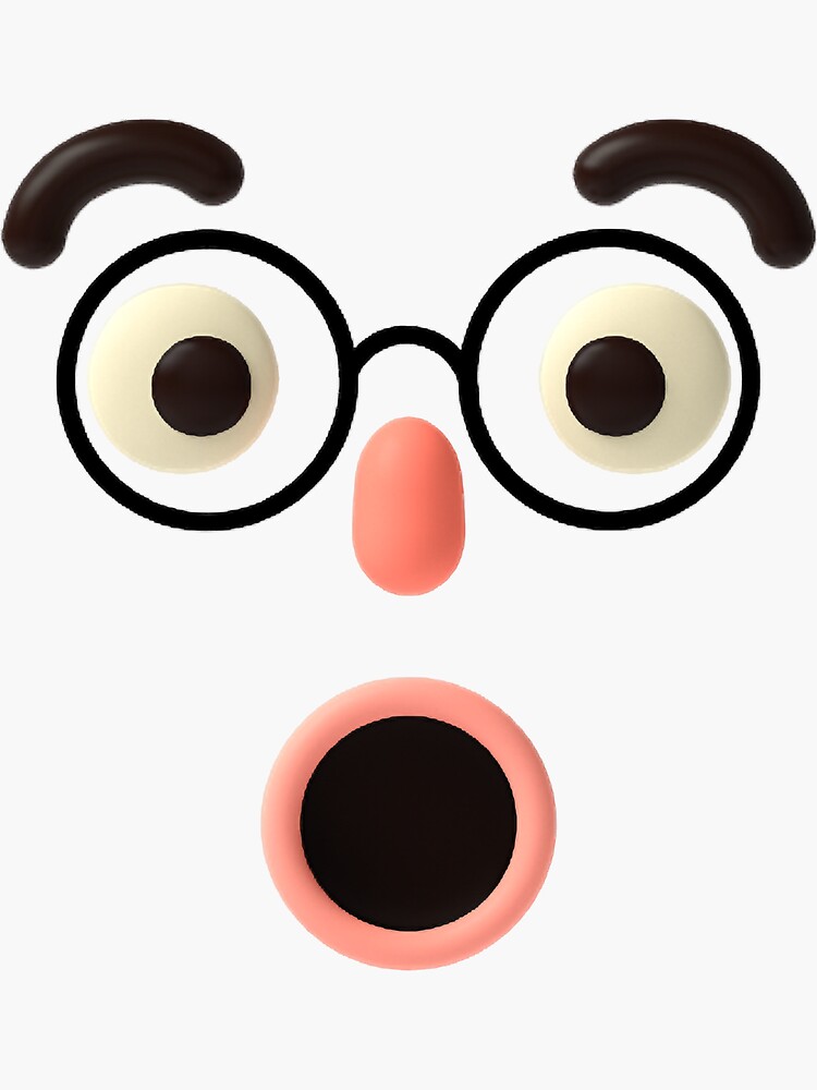 "confused face" Sticker for Sale by LadyMoldavites | Redbubble