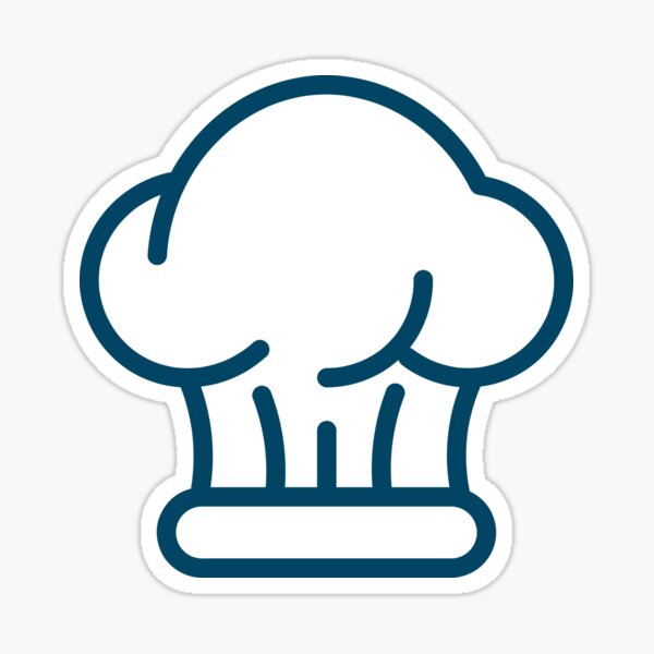 "Simple Chef Hat Vector Art Design" Sticker for Sale by AmaHansi ...