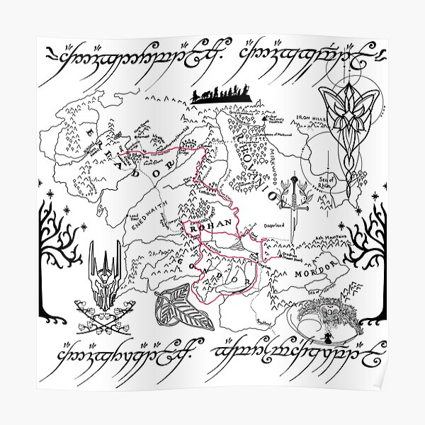 "Fantasy Map " Poster for Sale by doodle-mittens | Redbubble