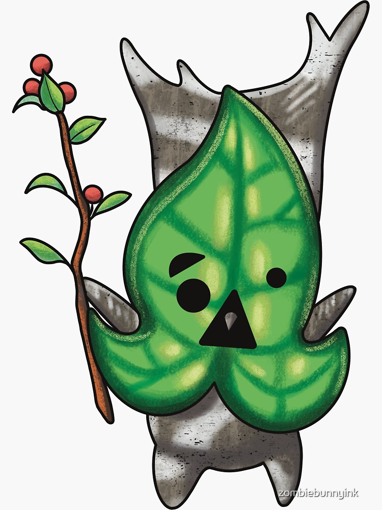 "Korok Zelda Breath Of The Wild" Sticker for Sale by zombiebunnyink ...