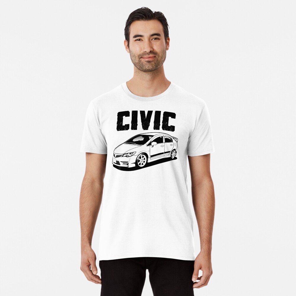 "Civic FD2 (white)" Sticker for Sale by squeal tires | Redbubble