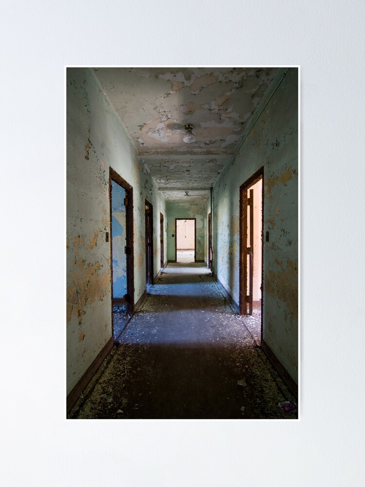 "asylum hallway" Poster for Sale by robdobi | Redbubble