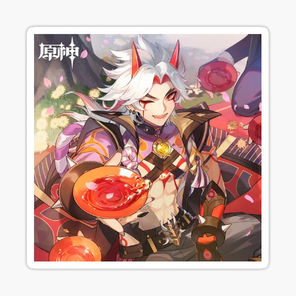 "Genshin Impact - Itto Official Birthday Artwork 2022" Sticker for Sale ...