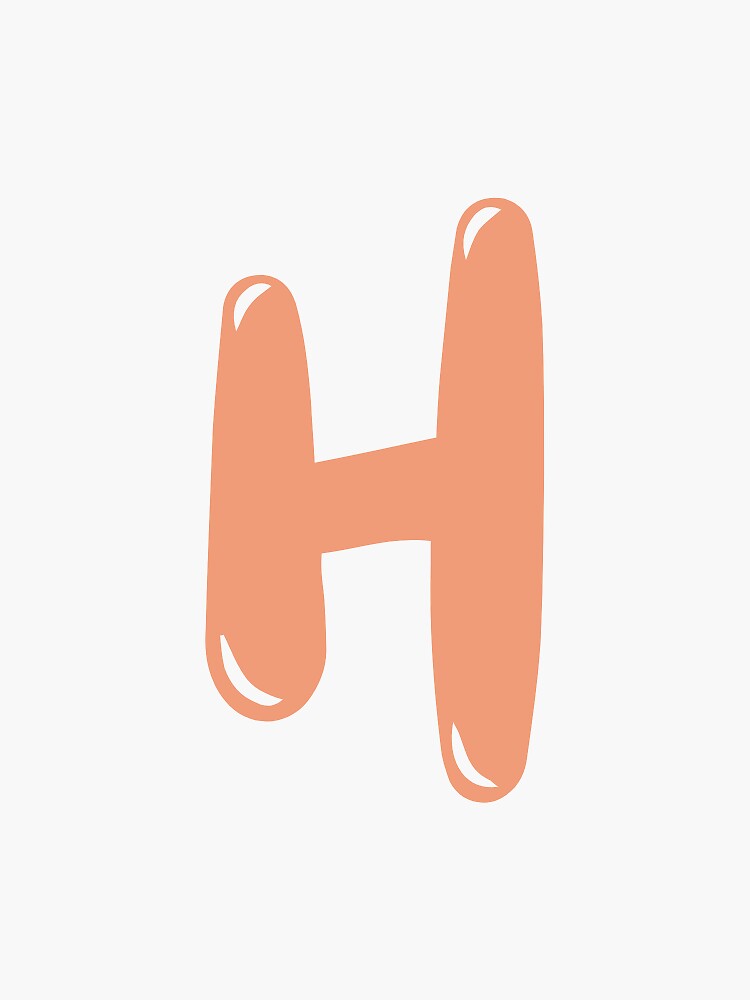 "H Initial Sticker" Sticker for Sale by avaandcalcreate | Redbubble