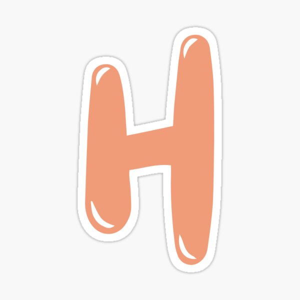 "H Initial Sticker" Sticker for Sale by avaandcalcreate | Redbubble