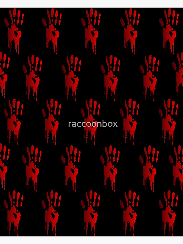 "Halloween Bloody Hand Print" Sticker for Sale by raccoonbox | Redbubble