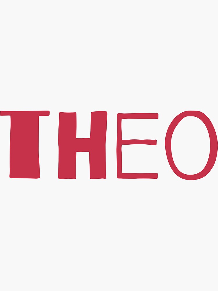 "Theo - Name " Sticker for Sale by Name-Bubble | Redbubble