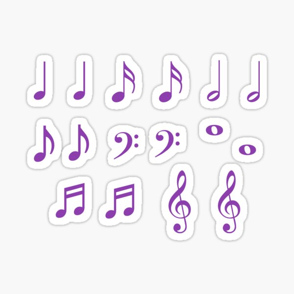 "Purple Musical Notes Pack" Sticker for Sale by anyhere | Redbubble