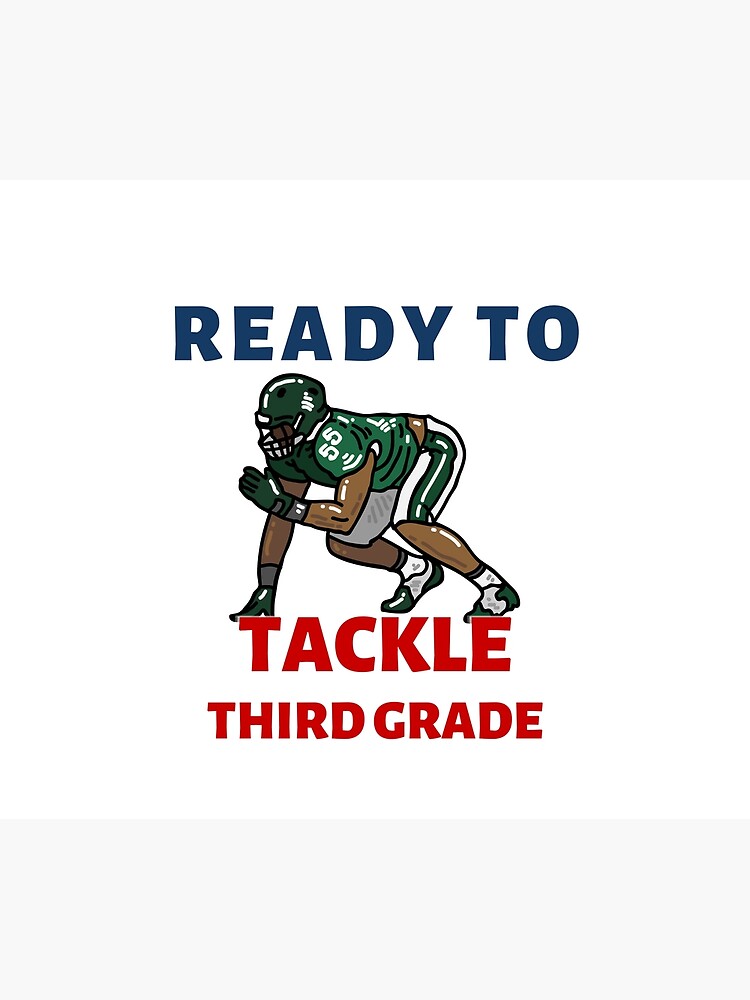 "Football Third Grade First Day Of School Back To School Design" Art ...
