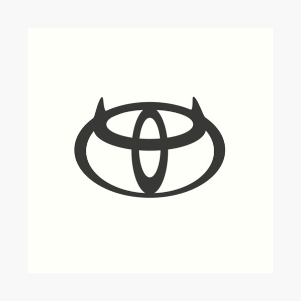 "Evil Toyota logo" Art Print for Sale by CarFan | Redbubble