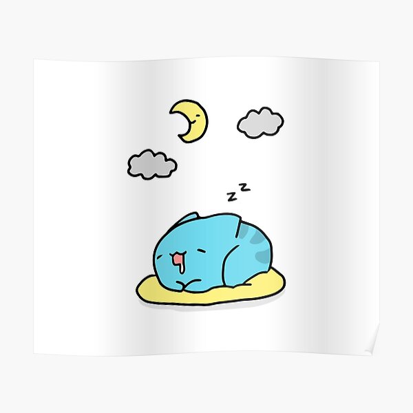 Póster «Bugcat Capoo, durmiendo» de Mochi-Animals | Redbubble