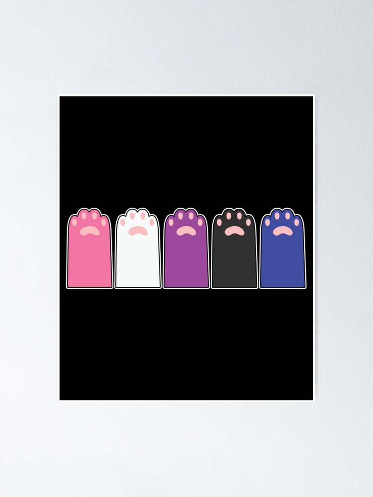 Genderfluid Pride Cat Lgbt Fluid Flag 2022 Poster For Sale By