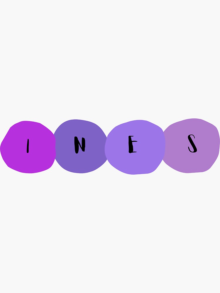 "Ines - Name " Sticker for Sale by Name-Bubble | Redbubble