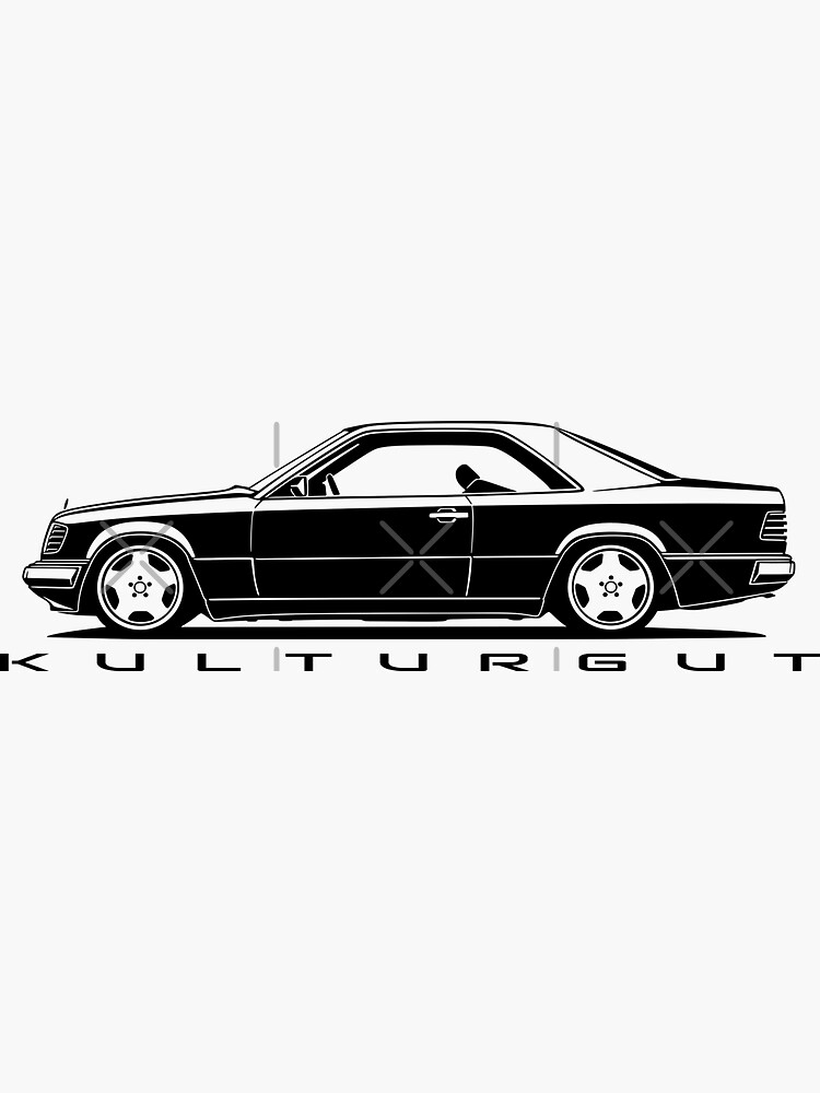 "Mercedes-Benz W124 CE Coupe cultural asset" Sticker for Sale by ...