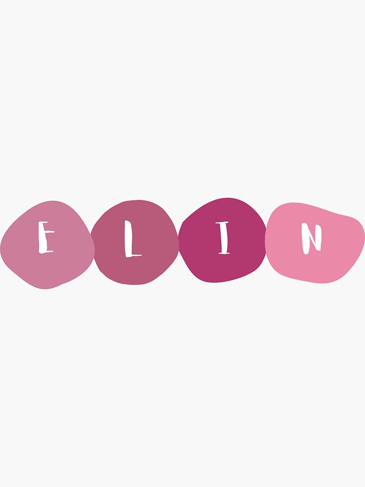 "Elin - Name " Sticker for Sale by Name-Bubble | Redbubble