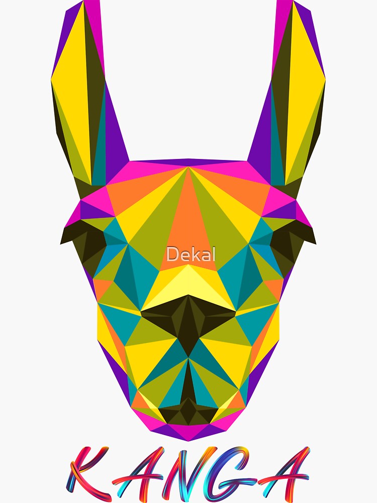 "Australia Kanga Colour Decal" Sticker for Sale by Dekal | Redbubble