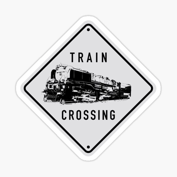 "Vintage Train Crossing Sign" Sticker for Sale by TheRailStation ...