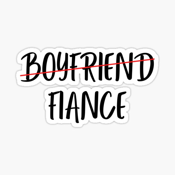 "Boyfriend fiance - boyfriend fiance" Sticker for Sale by Eriksonshop ...