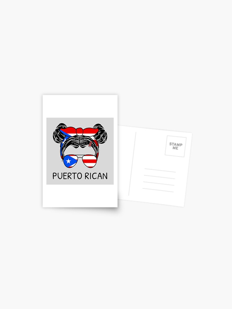 "Puerto Rico Flag - Puerto Rican Girl With Messy Buns I" Postcard for ...