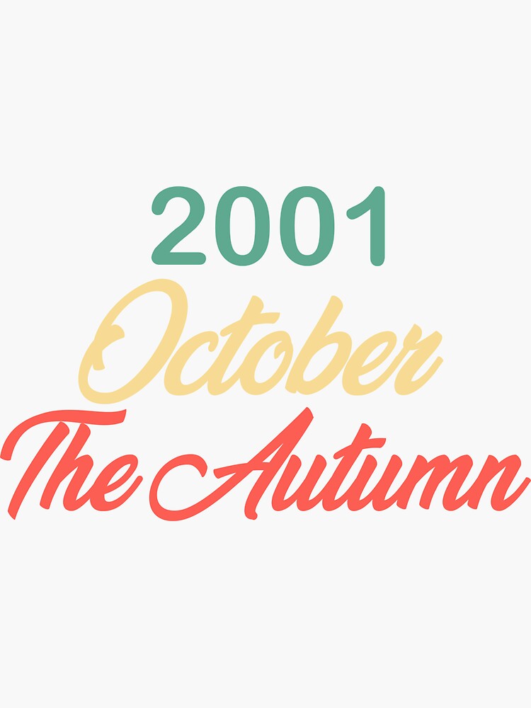 " happy birthday to october 2001" Sticker for Sale by MouadHARD | Redbubble