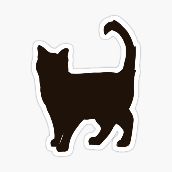 "Cat silhouette " Sticker for Sale by Kaleikaydesign | Redbubble