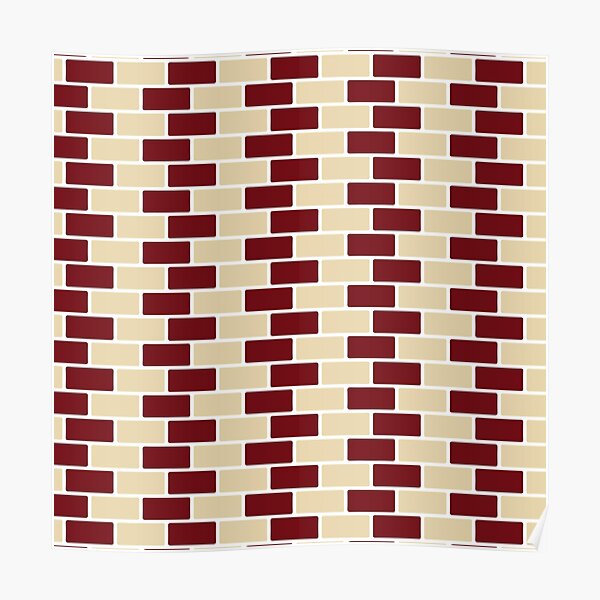 "Brick Wall Pattern in red and skin" Poster for Sale by PatternsMart ...