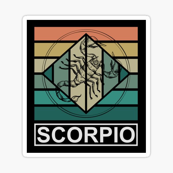 "Scorpio Zodiac Sign, Scorpio Line Art , Horoscope" Sticker for Sale by ...
