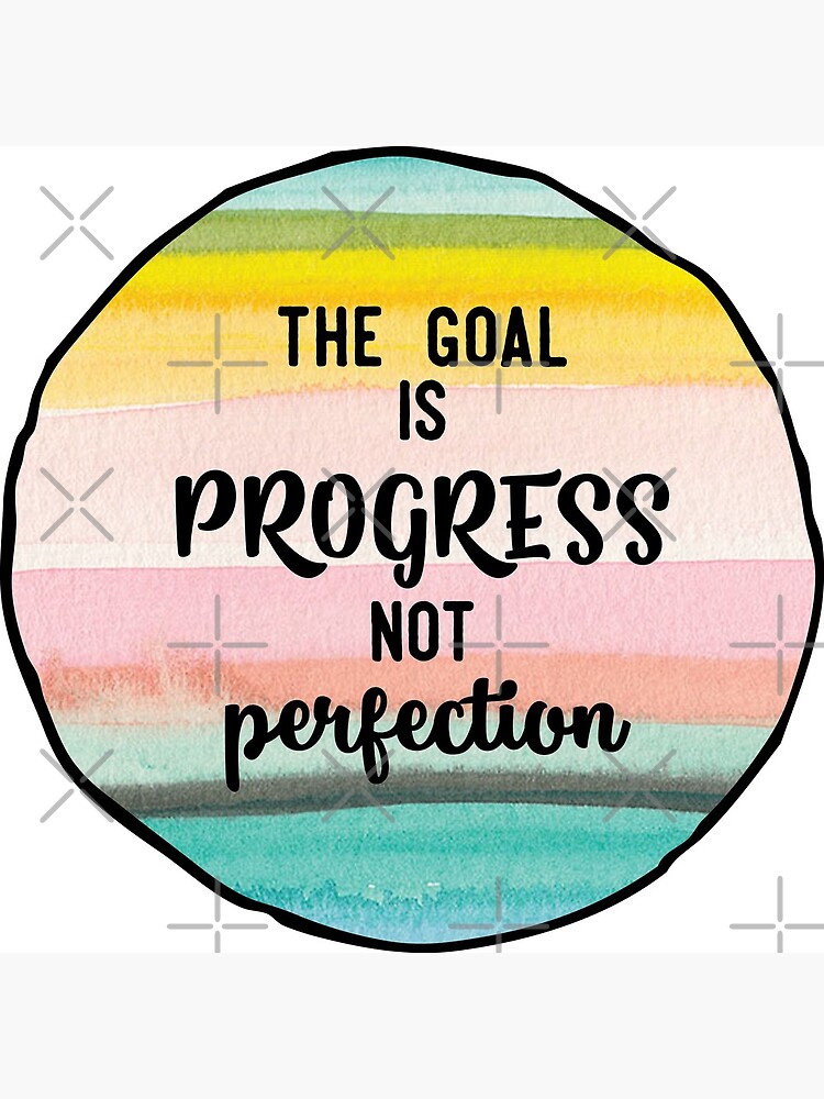 "Progress over Perfection" Canvas Print for Sale by lilkenz | Redbubble