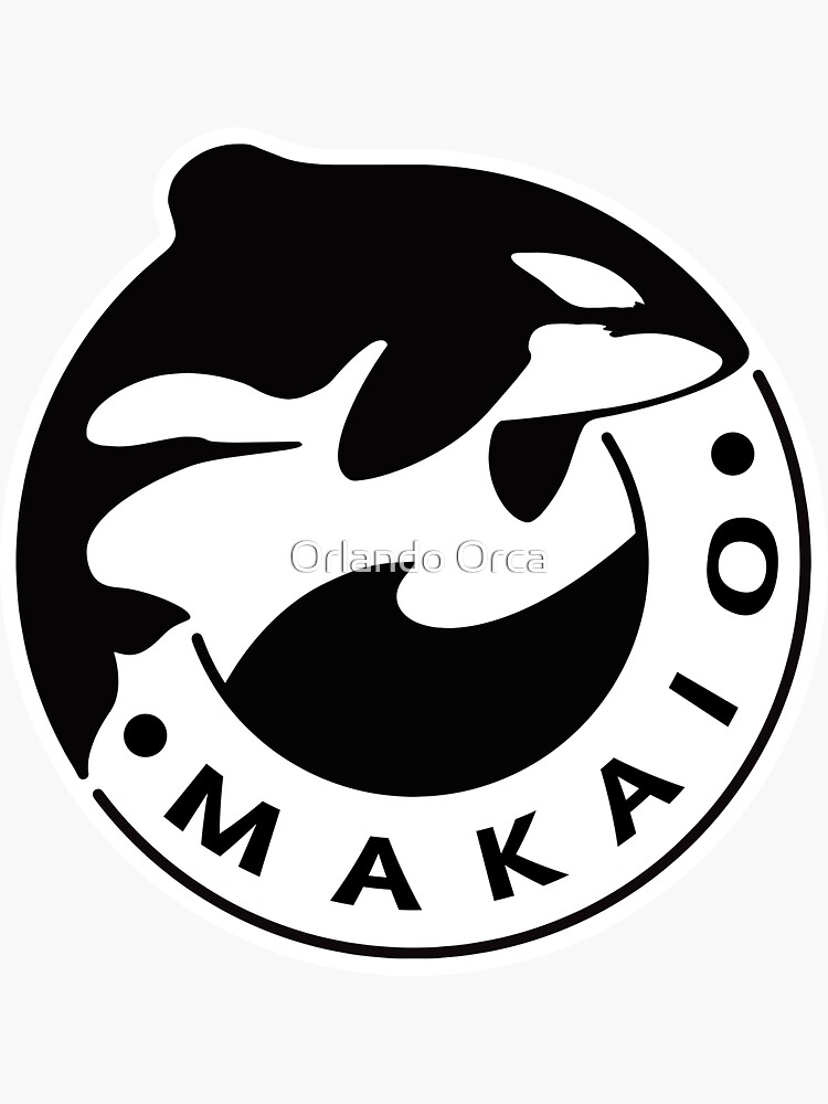 "Makaio Shamu Logo" Sticker for Sale by orcakaiju | Redbubble