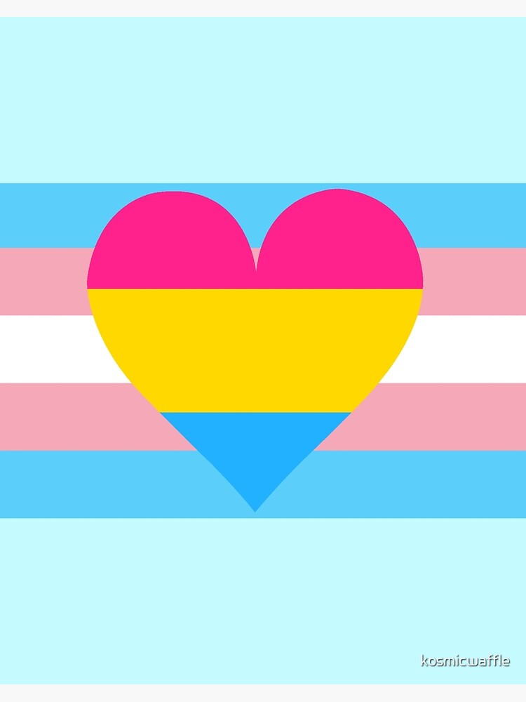 "Transgender Pansexual Heart Flag" Art Board Print for Sale by ...