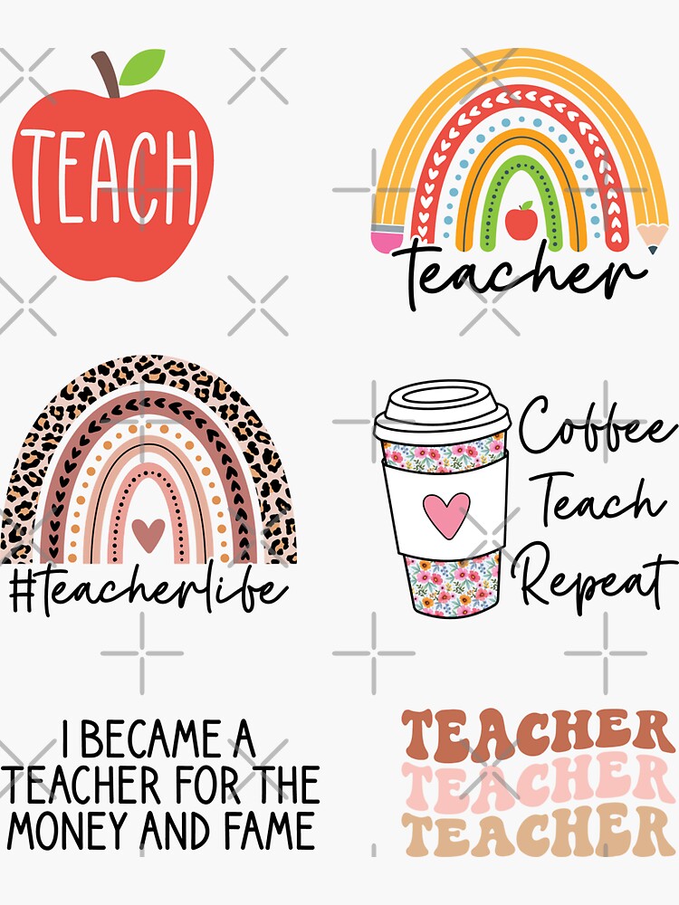 "Cute Teacher Sticker Pack - Teacher Appreciation Gifts" Sticker for ...