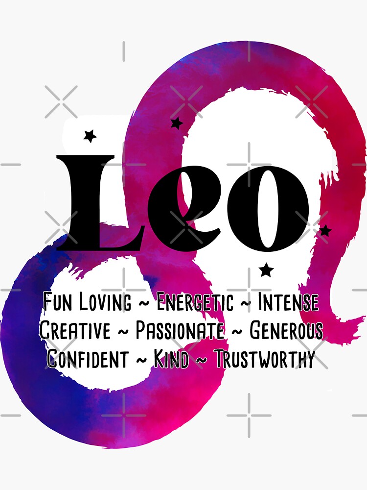 "Leo Zodiac Sign, Watercolor, Leo Traits, Horoscope" Sticker for Sale ...