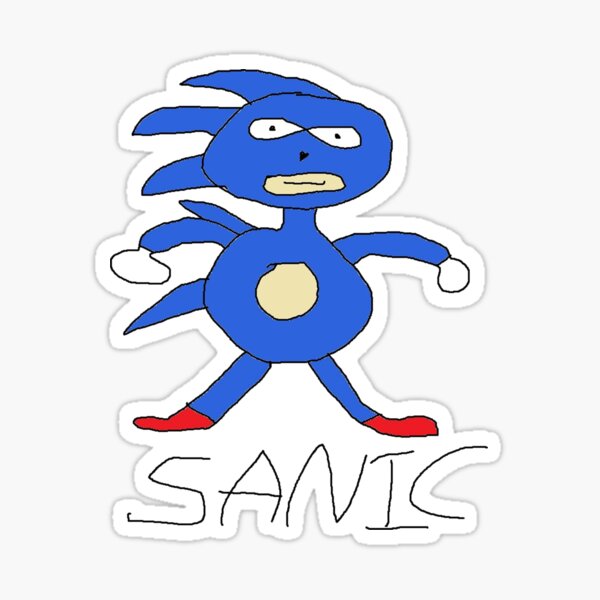 "awesome sanic " Sticker for Sale by DIVA0 | Redbubble