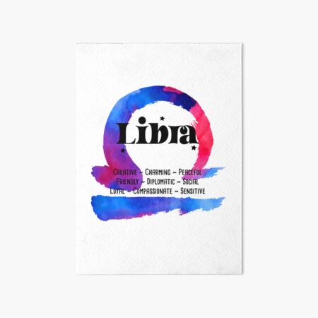 "Libra Zodiac Sign, Watercolor,Libra Traits, Horoscope" Art Board Print ...