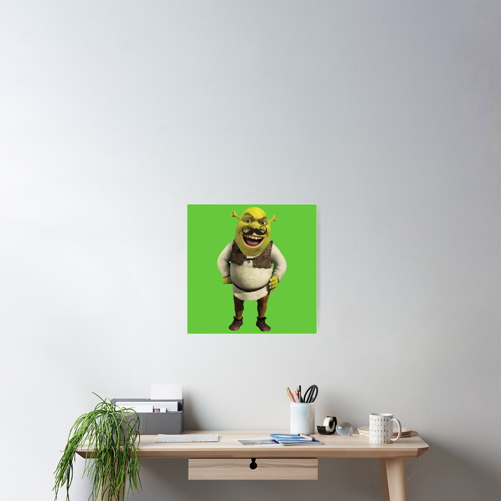 "Shrek with moustache" Poster for Sale by EliasBNSA | Redbubble