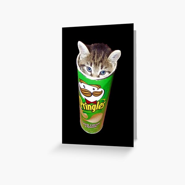 "cute cat in pringles packaging" Greeting Card for Sale by pusla ...