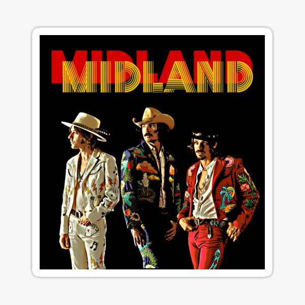 "Midland Band " Sticker for Sale by SkyAfterDusk | Redbubble