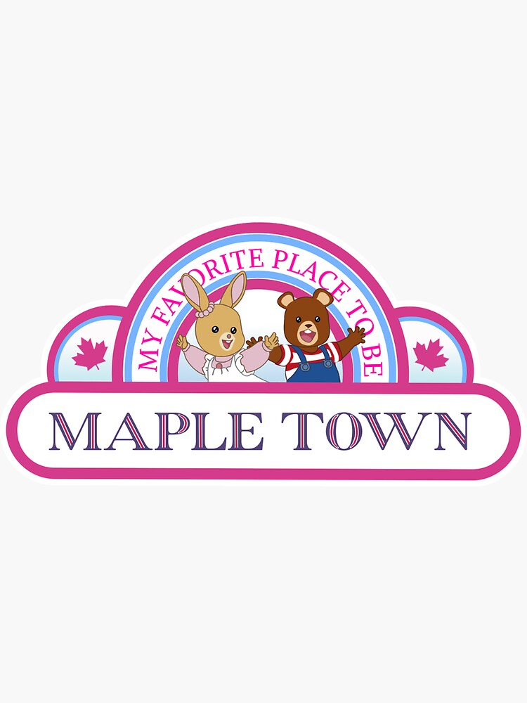 "Maple town logo vector" Sticker for Sale by Kathisofy | Redbubble