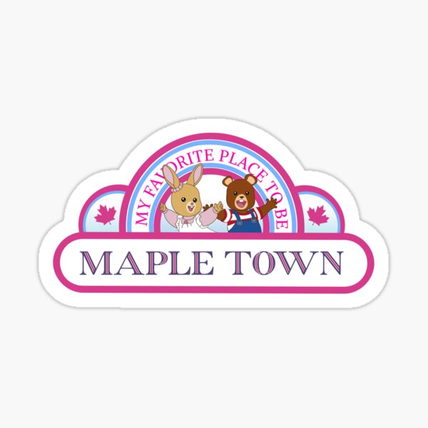 "Maple town logo vector" Sticker for Sale by Kathisofy | Redbubble