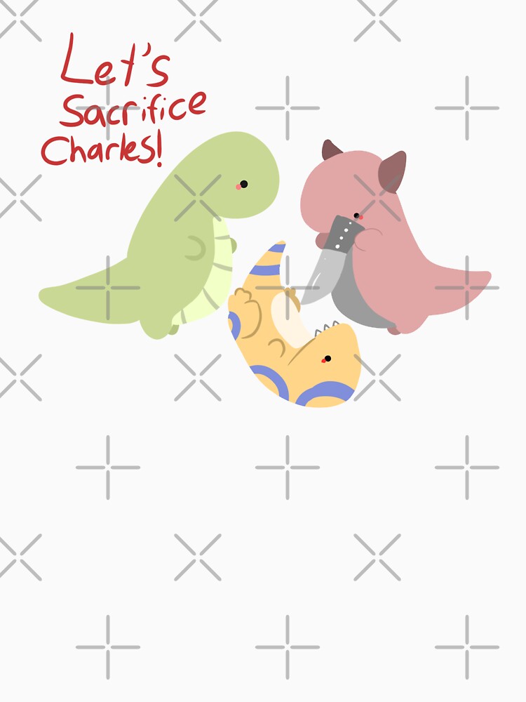 "Chaotic Dinosaurs- T-Rex and Carnotaurus Sacrifice Charles" T-shirt ...