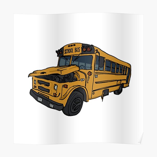 Póster «Autobús escolar amarillo | Viejo autobús oxidado» de Orloff ...