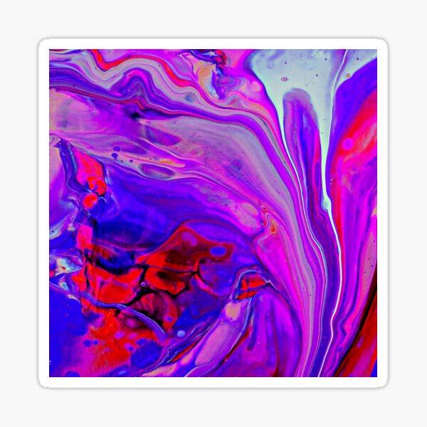 "Psychedelic Pink Violet Purple Blue Red | Trippy Liquid Art Multicolor ...