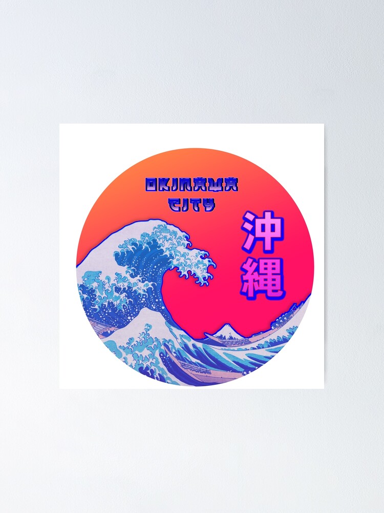 "Okinawa City - Wave " Poster for Sale by i7Creative | Redbubble