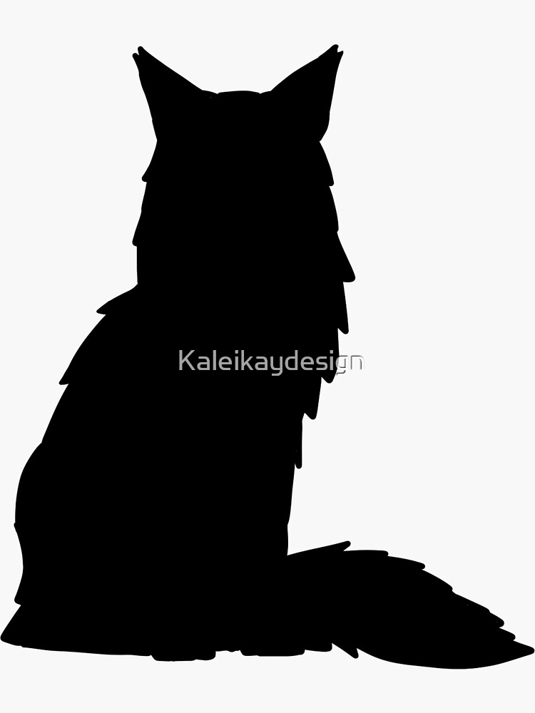 "Cat silhouette " Sticker for Sale by Kaleikaydesign | Redbubble