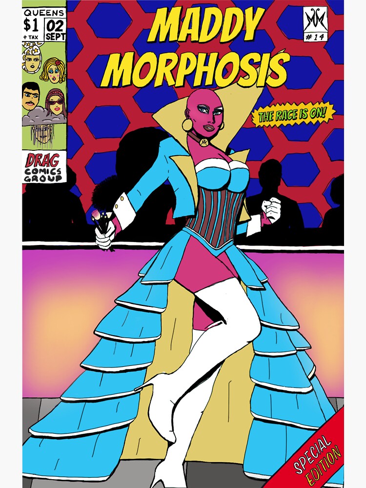"Maddy Morphosis comic book cover" Sticker for Sale by maddymorphosis ...