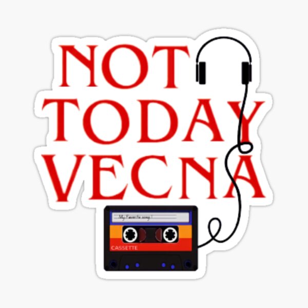 "Not Today Vecna Cassette " Sticker for Sale by kvgdesign | Redbubble