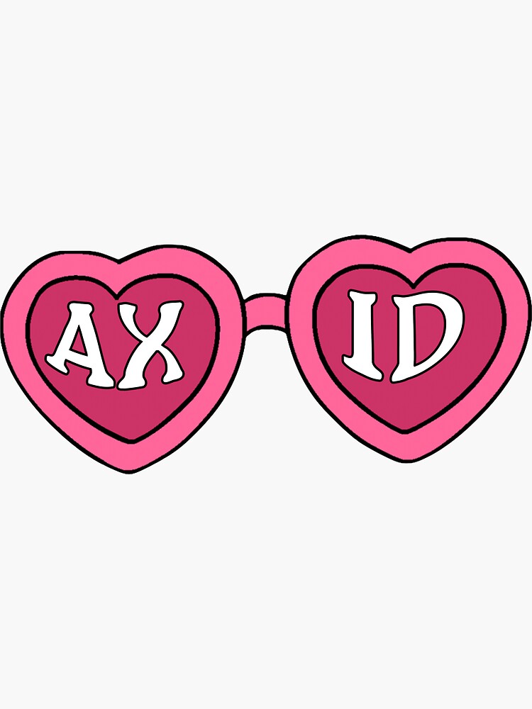 "axid heart eye sunglasses" Sticker for Sale by claireeliz | Redbubble