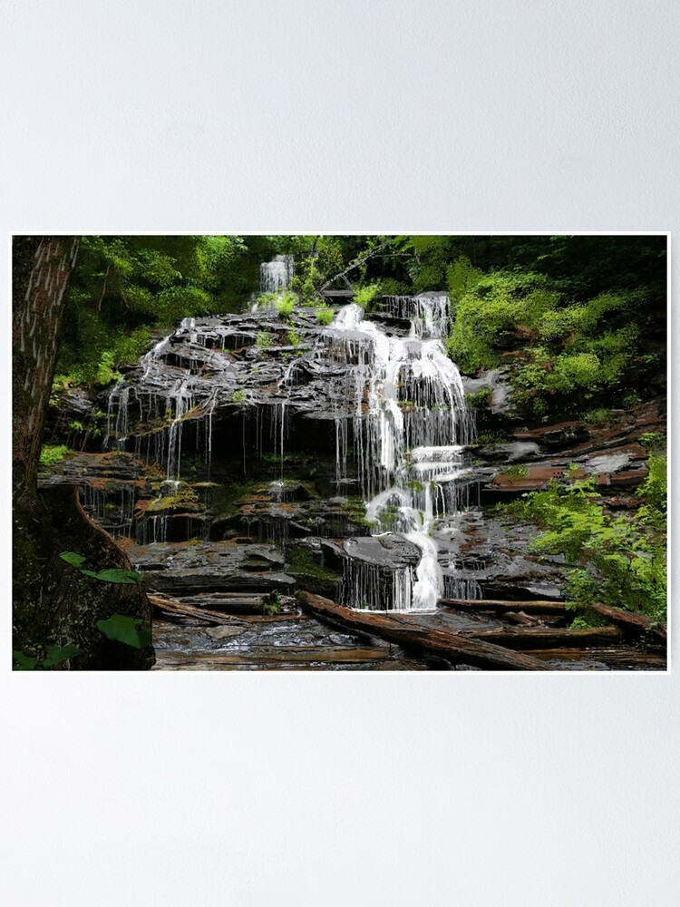 "Dripping Waterfall" Poster for Sale by dorcas13 | Redbubble