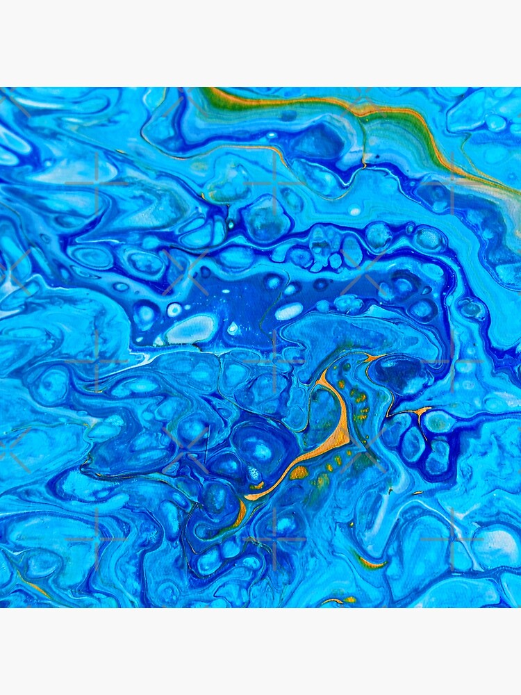 "Ocean Blue Trippy Liquid Acrylic Liquid Drip Art | StokedUpArt" Poster for Sale by StokedUpArt ...